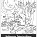 Halloween Coloring Page, Zombie, Pumpkin, Skeleton, Haunted House, A ...