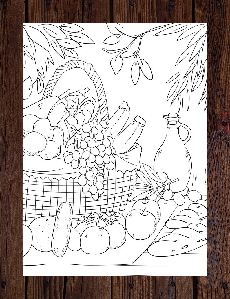 Farm Fruit - Printable Adult Coloring Page From Manila Shine (coloring ...