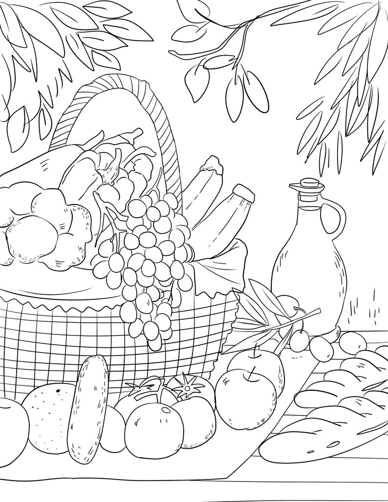 Farm Fruit - Printable Adult Coloring Page From Manila Shine (coloring ...
