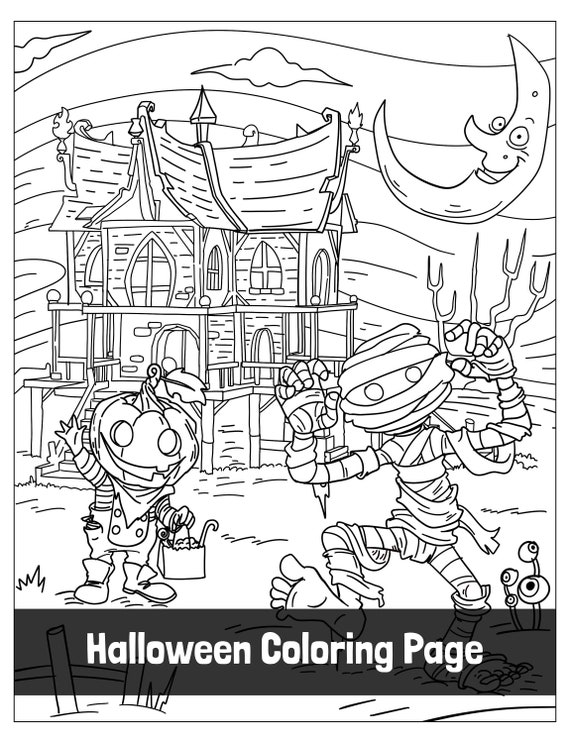 Halloween Mummy Coloring Page