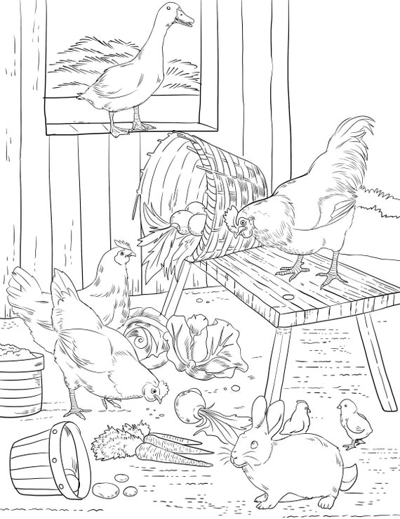 Hojas Para Colorear De Granjas Dibujos De Granja Para Colorear