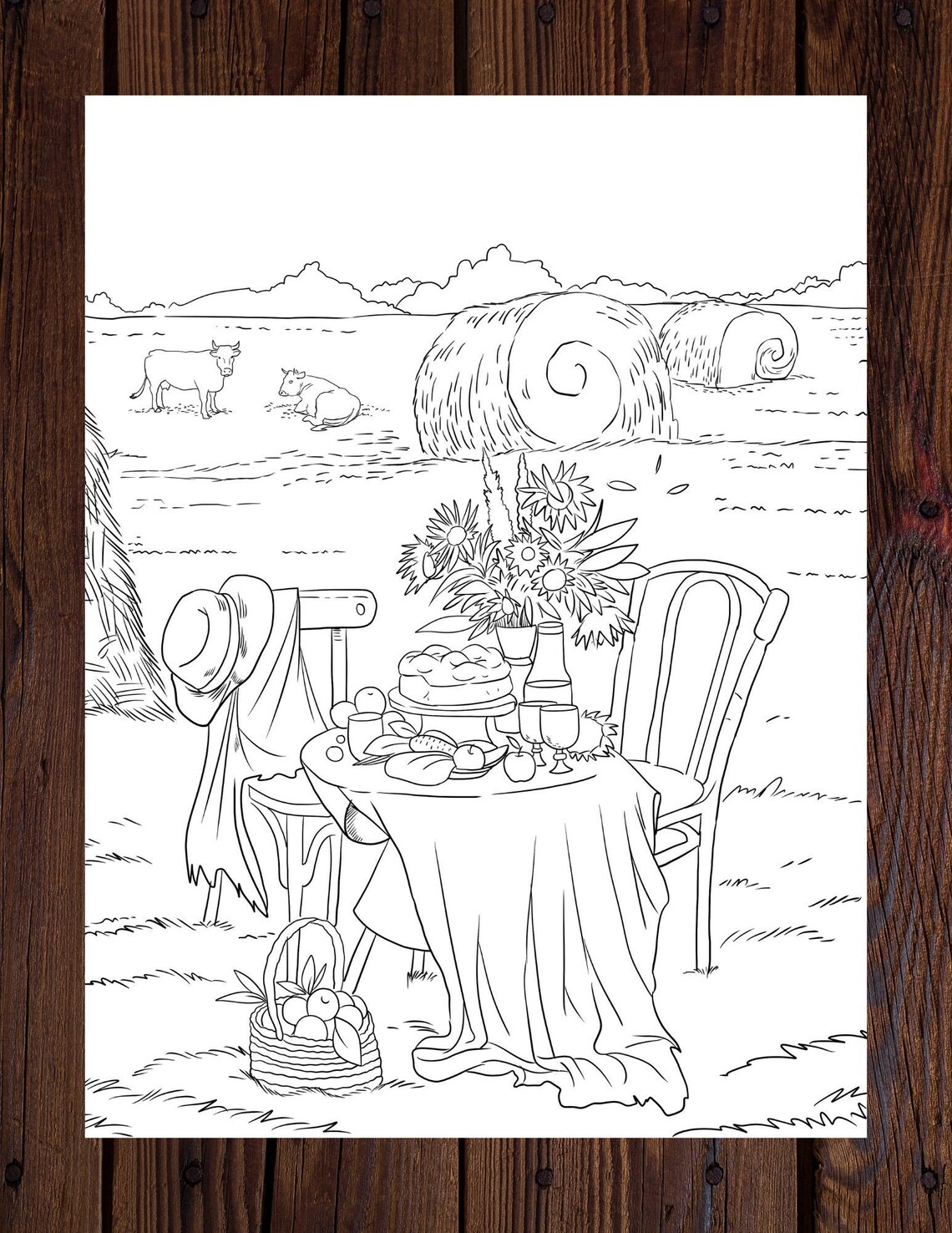Farm Diner - Printable Adult Coloring Page From Manila Shine (coloring ...
