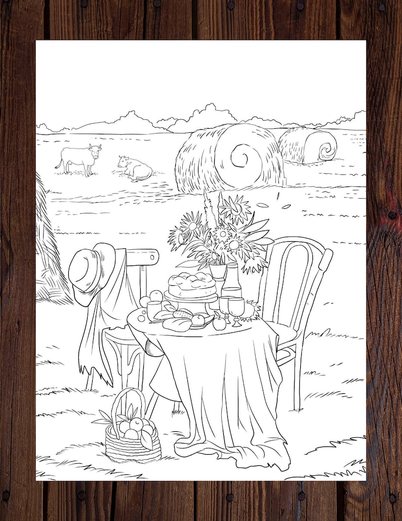 Farm Diner - Printable Adult Coloring Page From Manila Shine (coloring ...