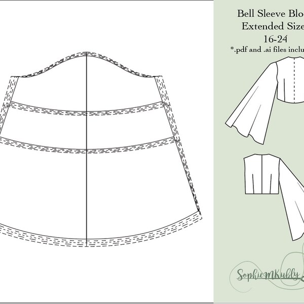 Bell Sleeve Pattern - Etsy