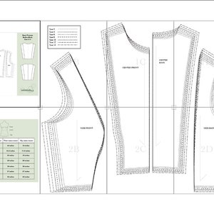 Basic Bodice Pattern / Women's Slim Fit Princess Seam Bodice Digital ...