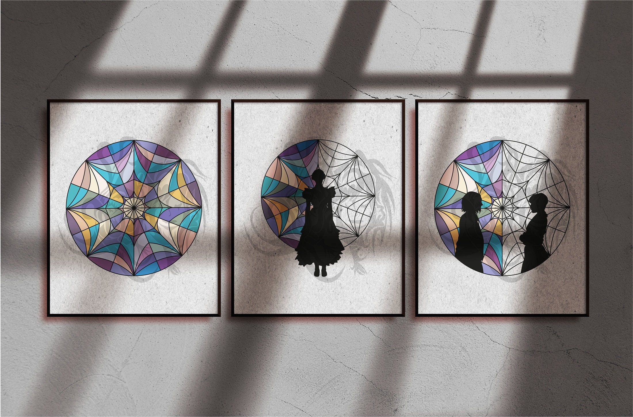 Inspired Wednesday Ophelia Hall Window Illustration - Etsy