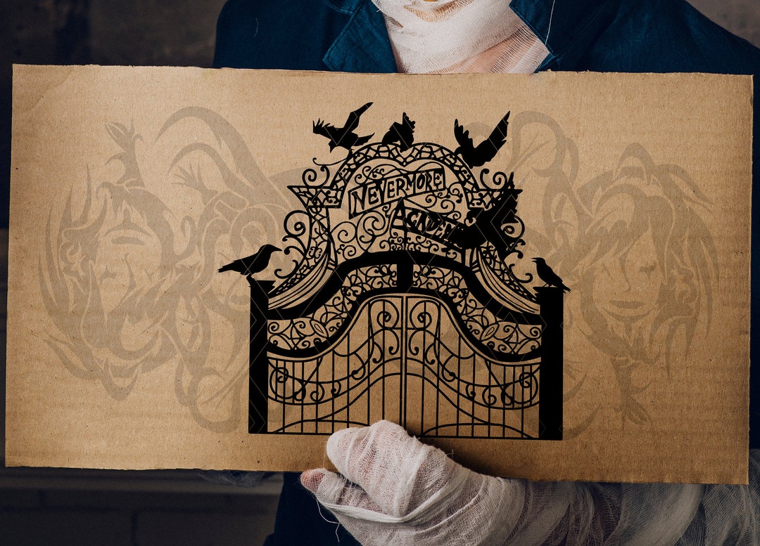 Nevermore Academy Gate - Digital Art Print | Gothic Dark Academia Decor ...