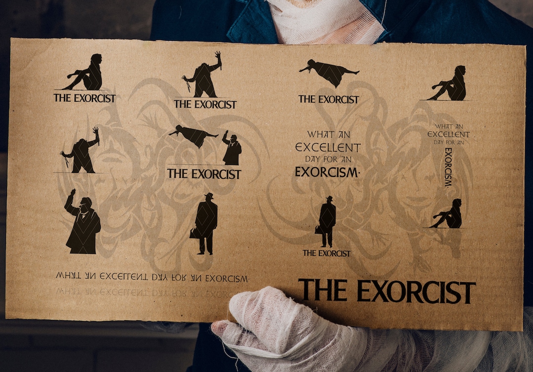 Exorcist Inspired Silhouette SVG Set | Horror Digital Art for Halloween ...
