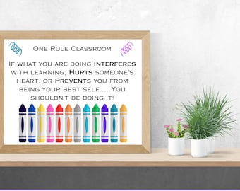 One Rule Classroom - Etsy
