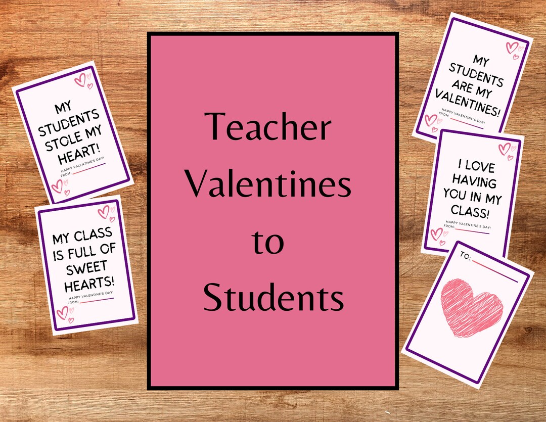 Valentine's Day Cards for Students From Teachers - Etsy