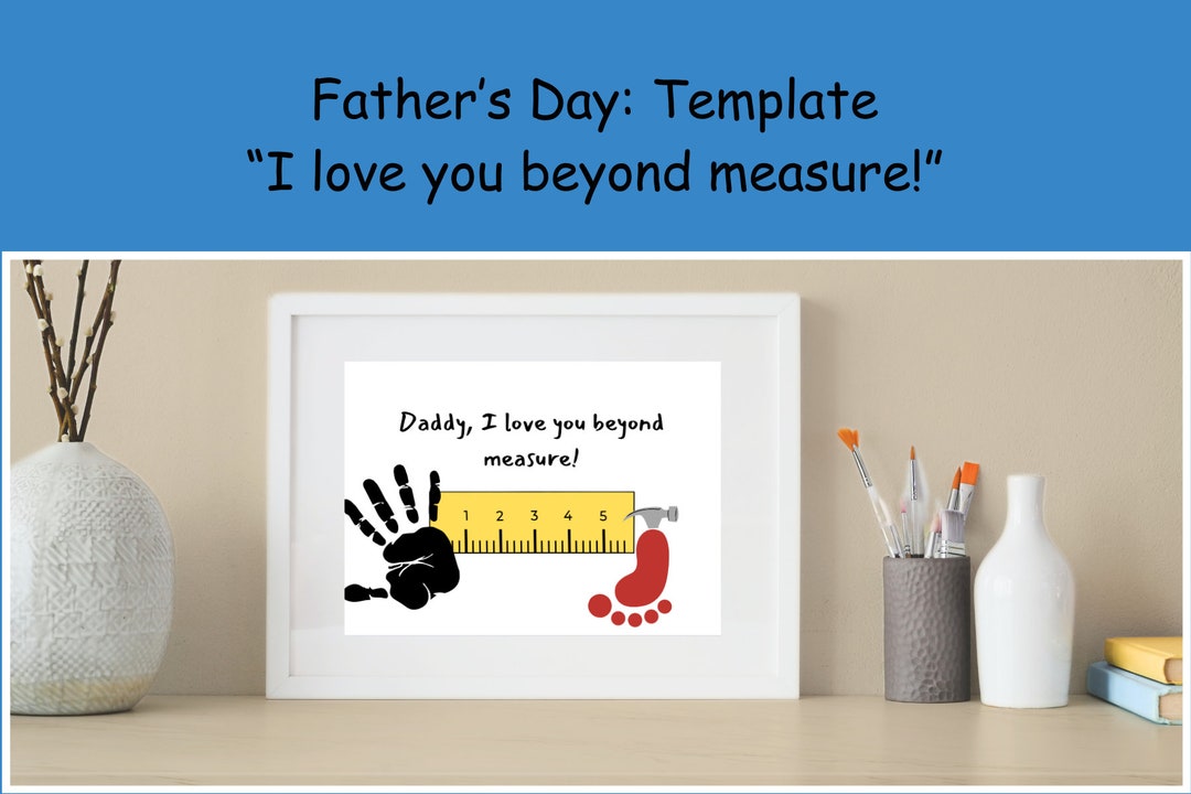Personalized Father's Day Card Template With Handprint and Footprint ...