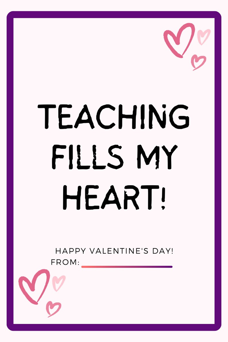 Valentine's Day Cards for Students From Teachers - Etsy