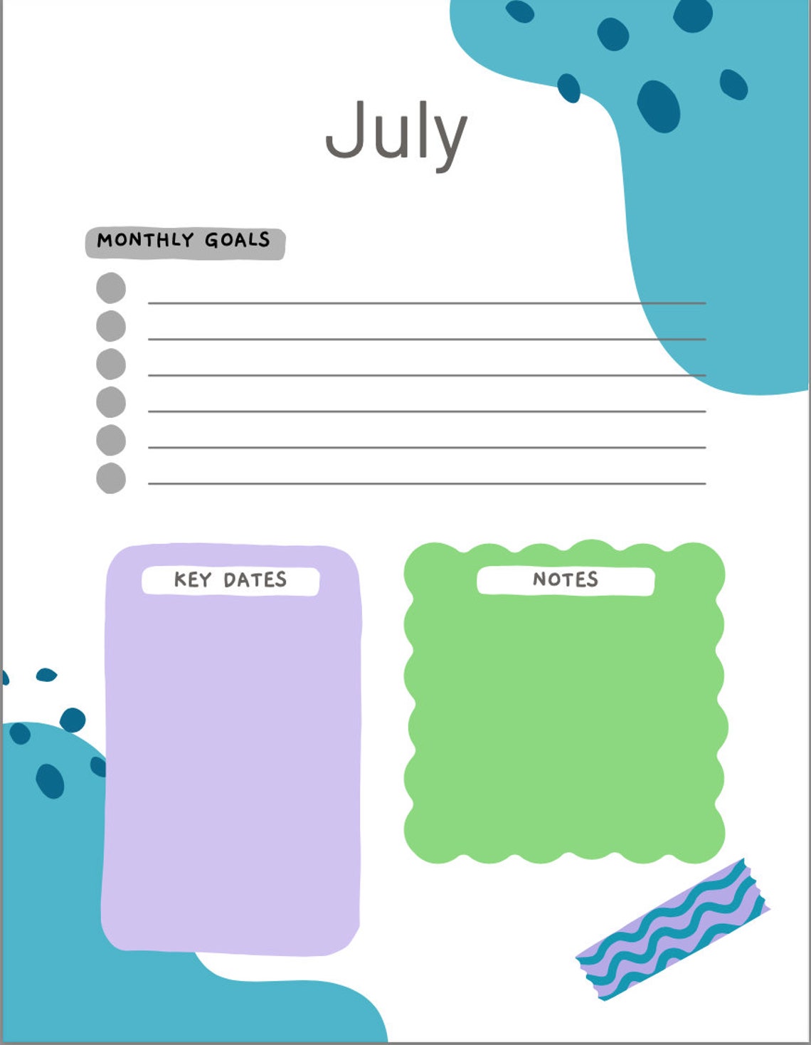 Printable Teacher Planner Undated Turtle Themed - Etsy