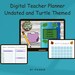 Printable Teacher Planner Undated Turtle Themed - Etsy