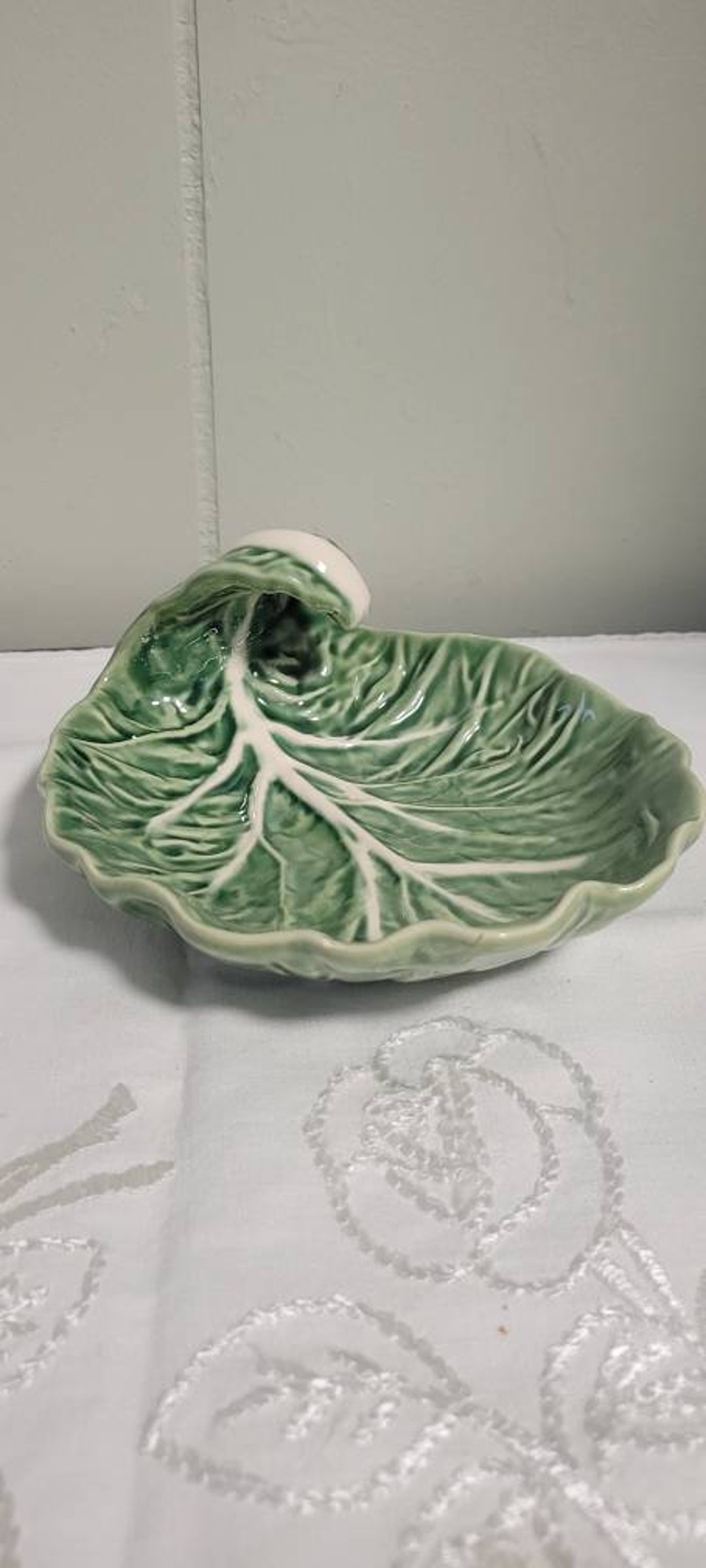 Bordallo Pinheiro Cabbage Leaf Bon Bon Dish 7 - Etsy