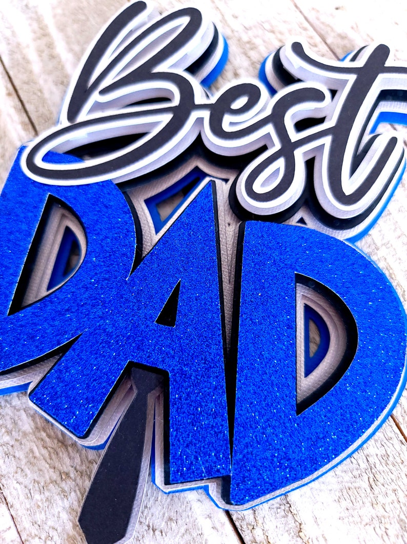 Best Dad Cake Topper Cake Topper Birthday Happy Birthday - Etsy