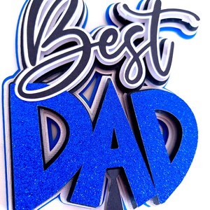 Best Dad Cake Topper, Cake Topper Birthday, Happy Birthday Dad, 3D Cake ...