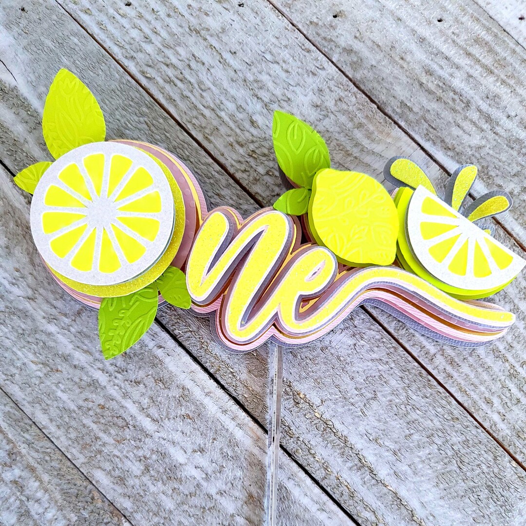 Lemon Cake Topper, Citrus Cake Topper, First Birthday Cake Topper, 3D ...