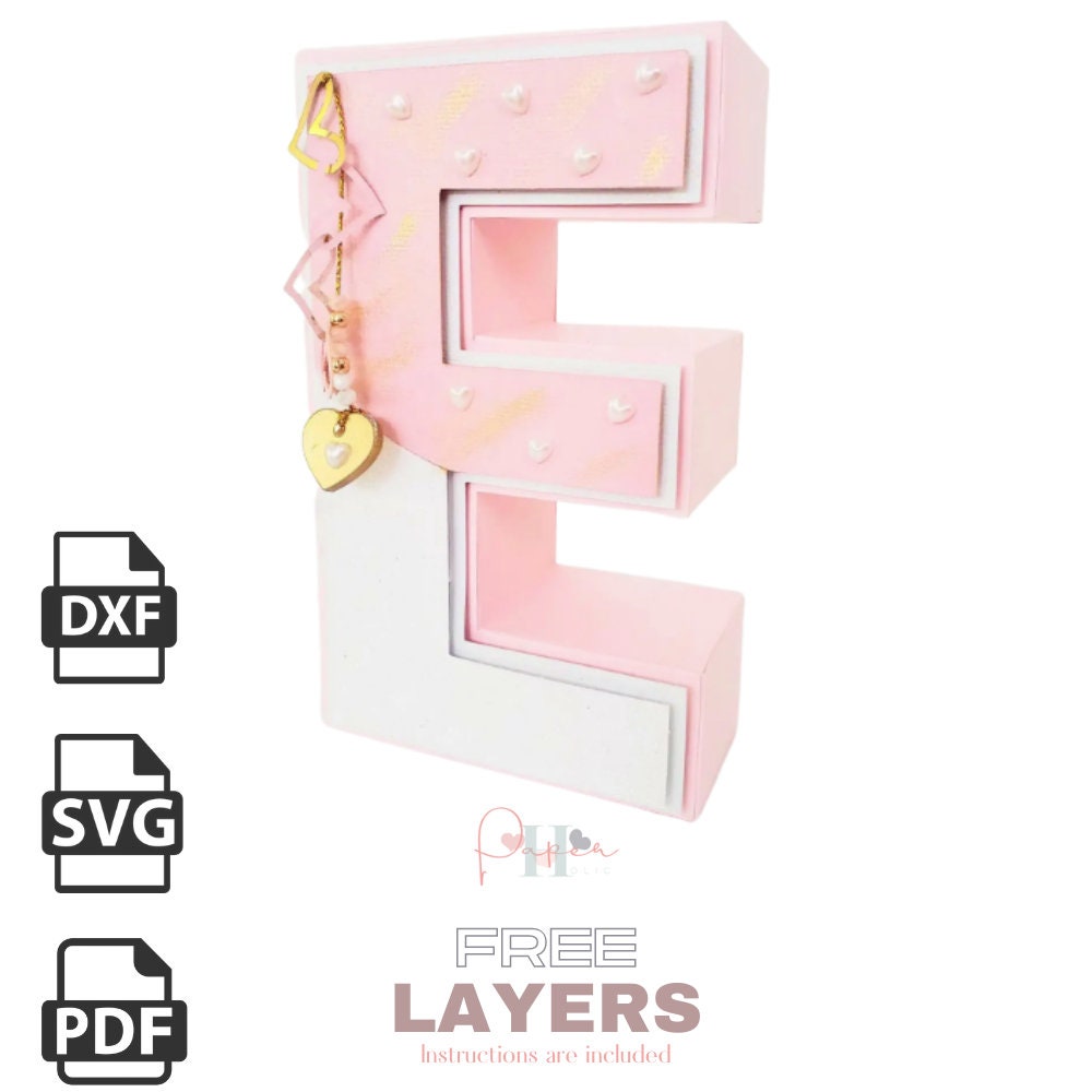 3D Letters SVG 3D Alphabet Letters A-Z Alphabet Die Cut | Etsy