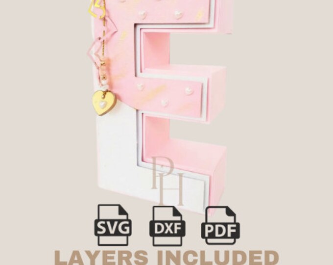 3D Letters SVG, 3D Alphabet Letters A-Z, Alphabet Die Cut Template, SVG ...