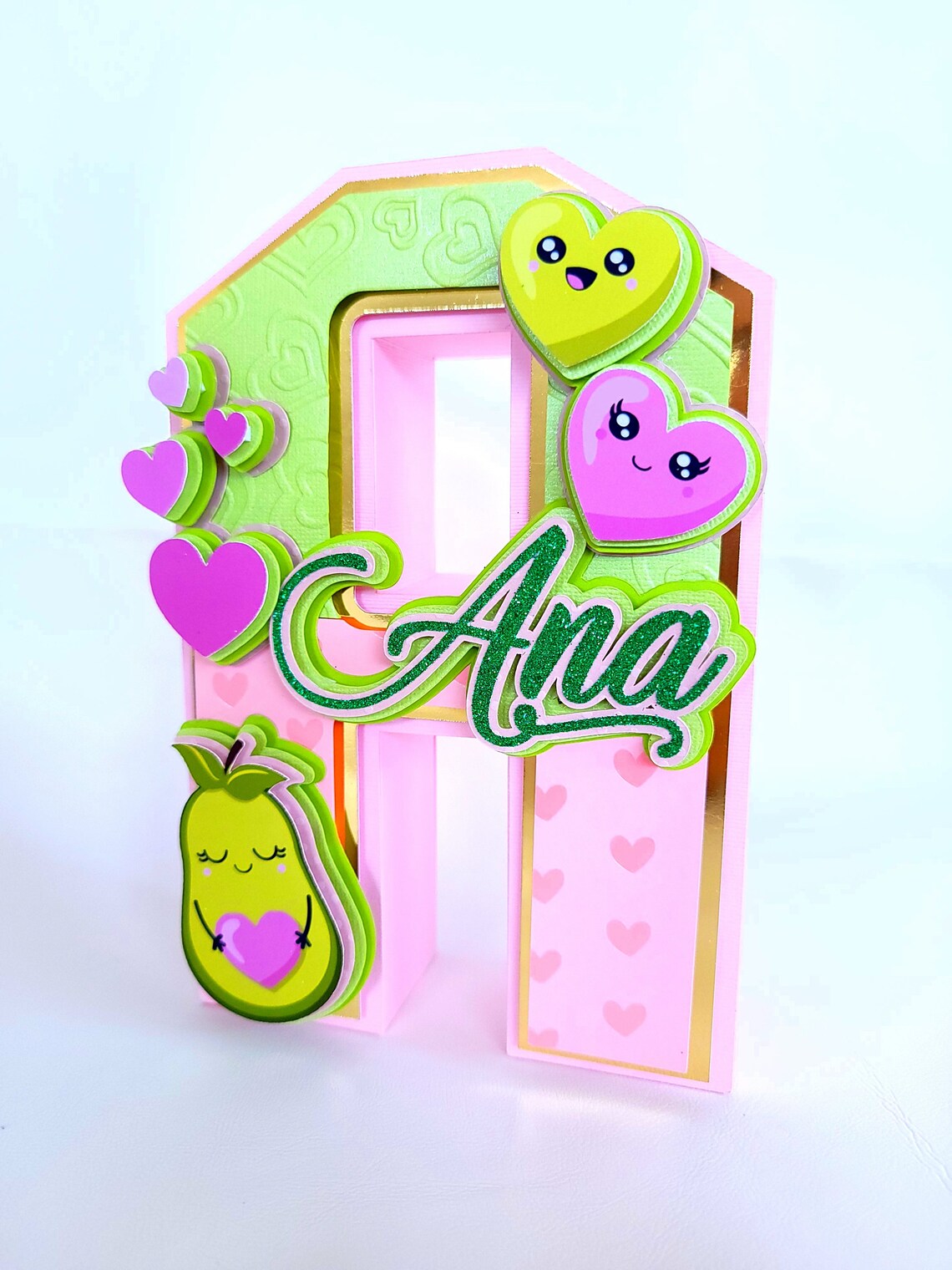 Avocado 3D Letter Personalized 3D Letters Avocado Theme 3D - Etsy