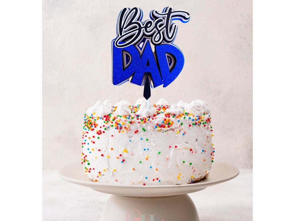 Best Dad Cake Topper Cake Topper Birthday Happy Birthday - Etsy