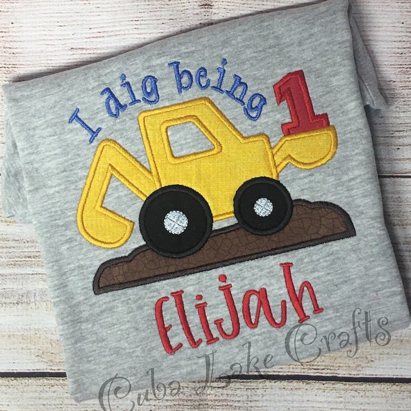 Backhoe Applique - Etsy