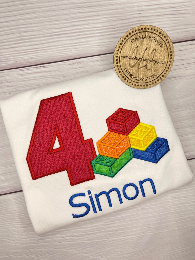 Building Blocks 4th Birthday Shirt - Block Master - Blocks Birthday ...
