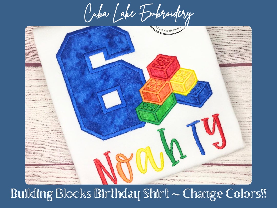 Building Blocks 6th Birthday Shirt - Block Master - Blocks Birthday ...