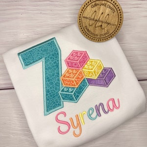 Girls Building Blocks 6th Birthday Shirt Block Master - Etsy