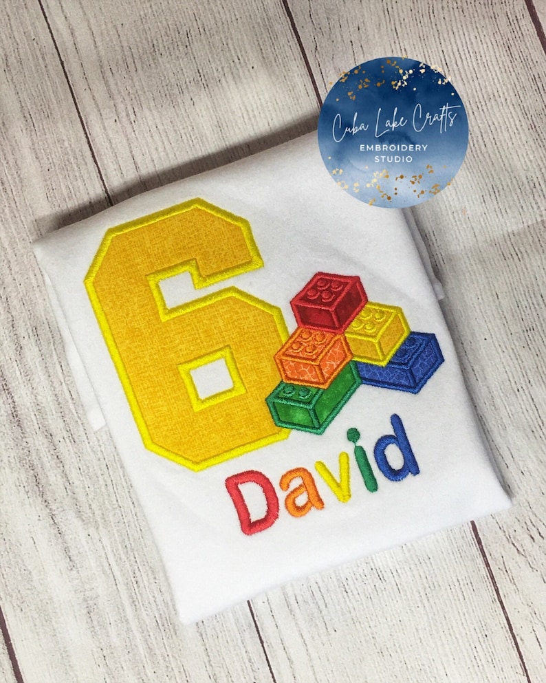 Building Blocks 6th Birthday Shirt Block Master Blocks | Etsy
