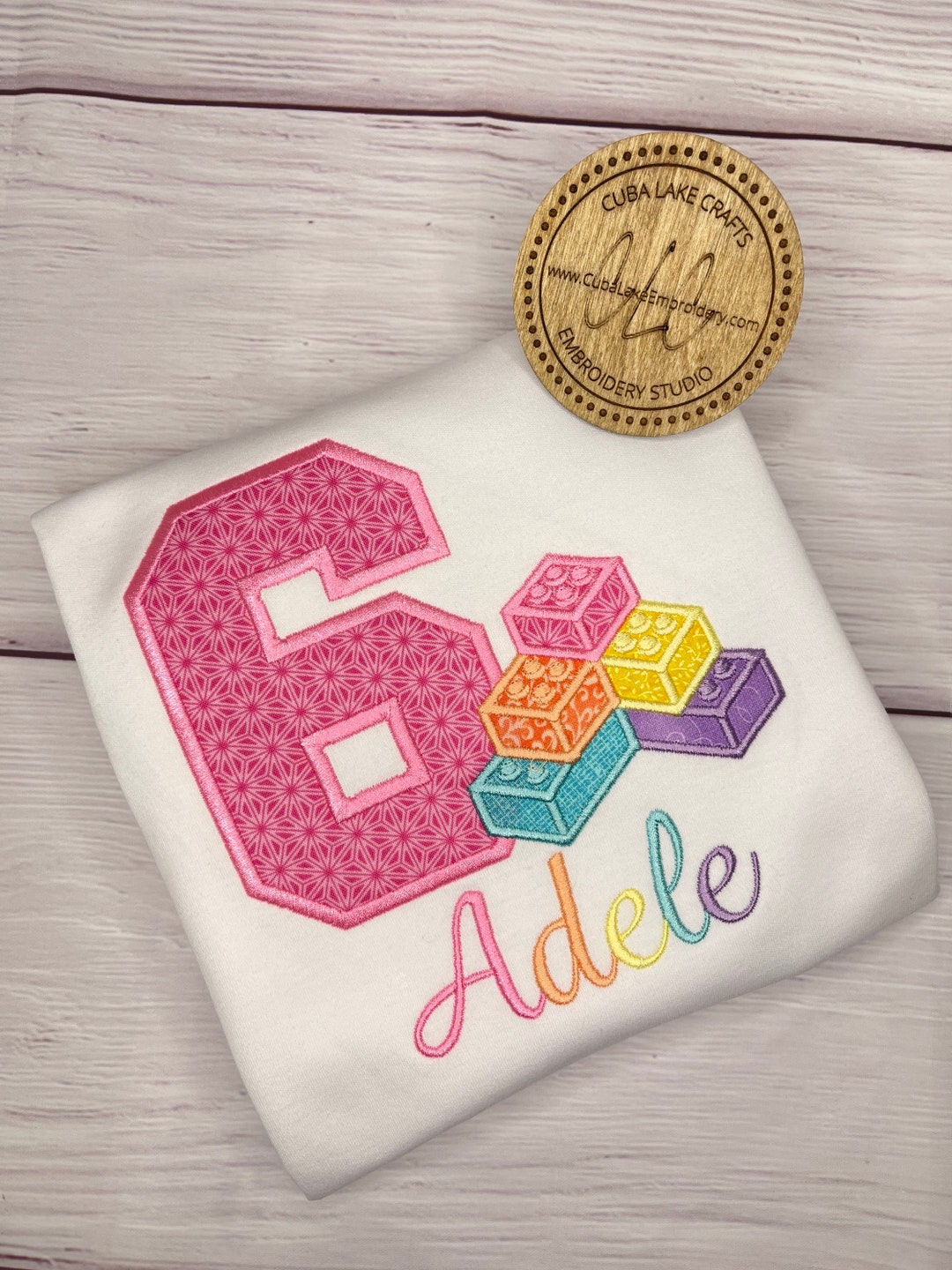 Girls Building Blocks 6th Birthday Shirt Block Master - Etsy