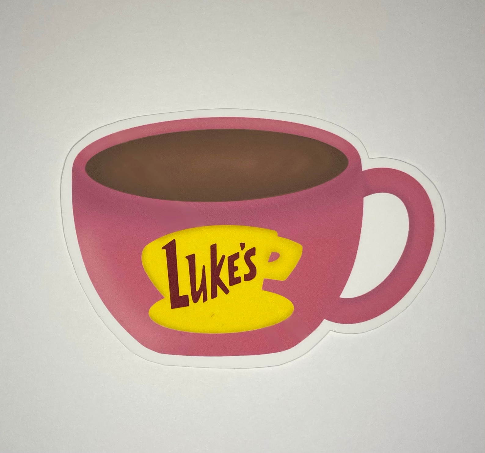 Gilmore Girls Luke's Coffee Cup Matte Sticker | Etsy