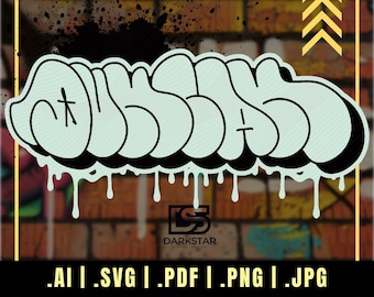 Riley - Custom Graffiti Throw up Bubble Letters | Layered Editable SVG ...