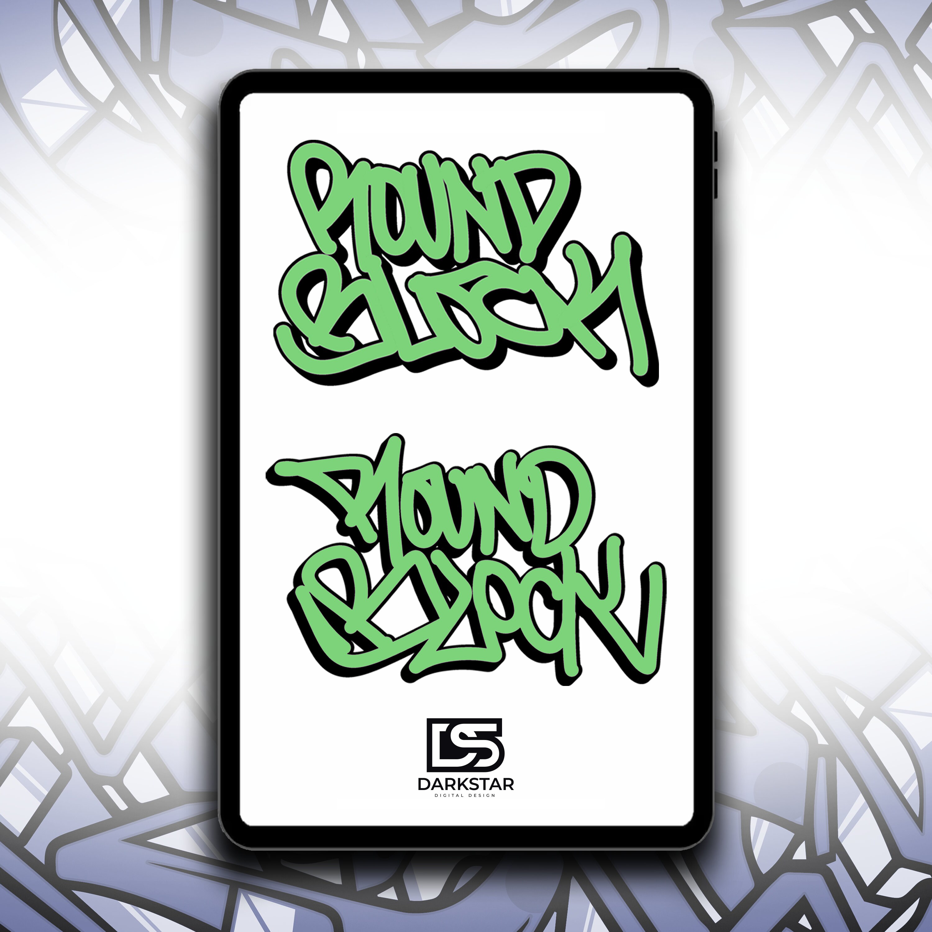 3D Outlined Round Block Brush Pack for Procreate | Perfect for Graffiti ...