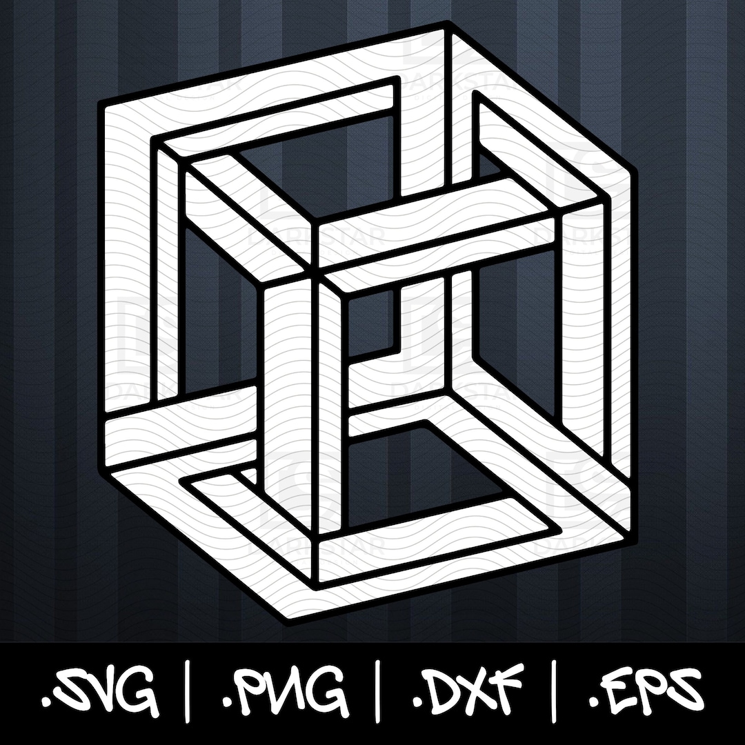 Sacred Geometry | Impossible Cube | Decal | Sticker | Graphic ...