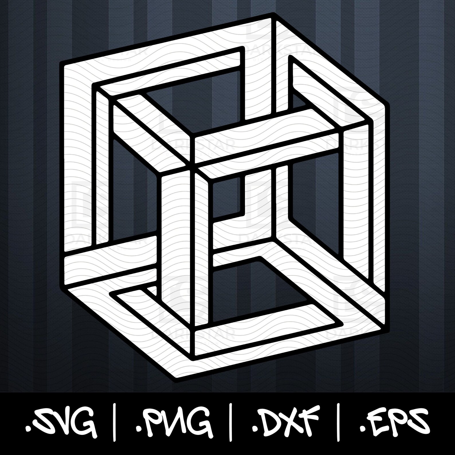 Sacred Geometry | Impossible Cube | Decal | Sticker | Graphic ...