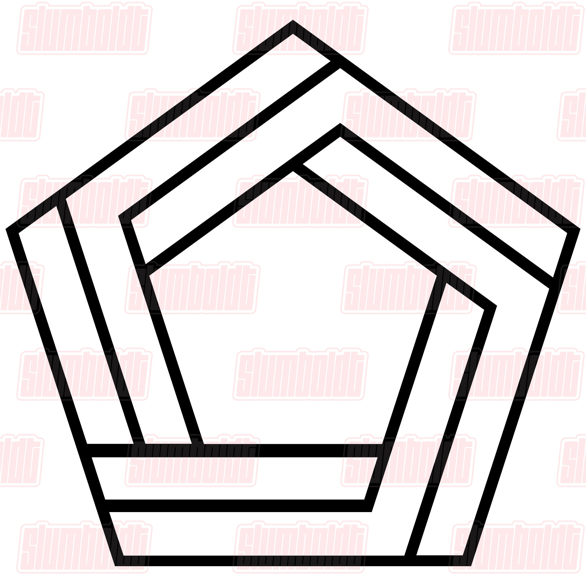 Sacred Geometry .SVG | Impossible Pentagon | Decal | Sticker | Graphic ...
