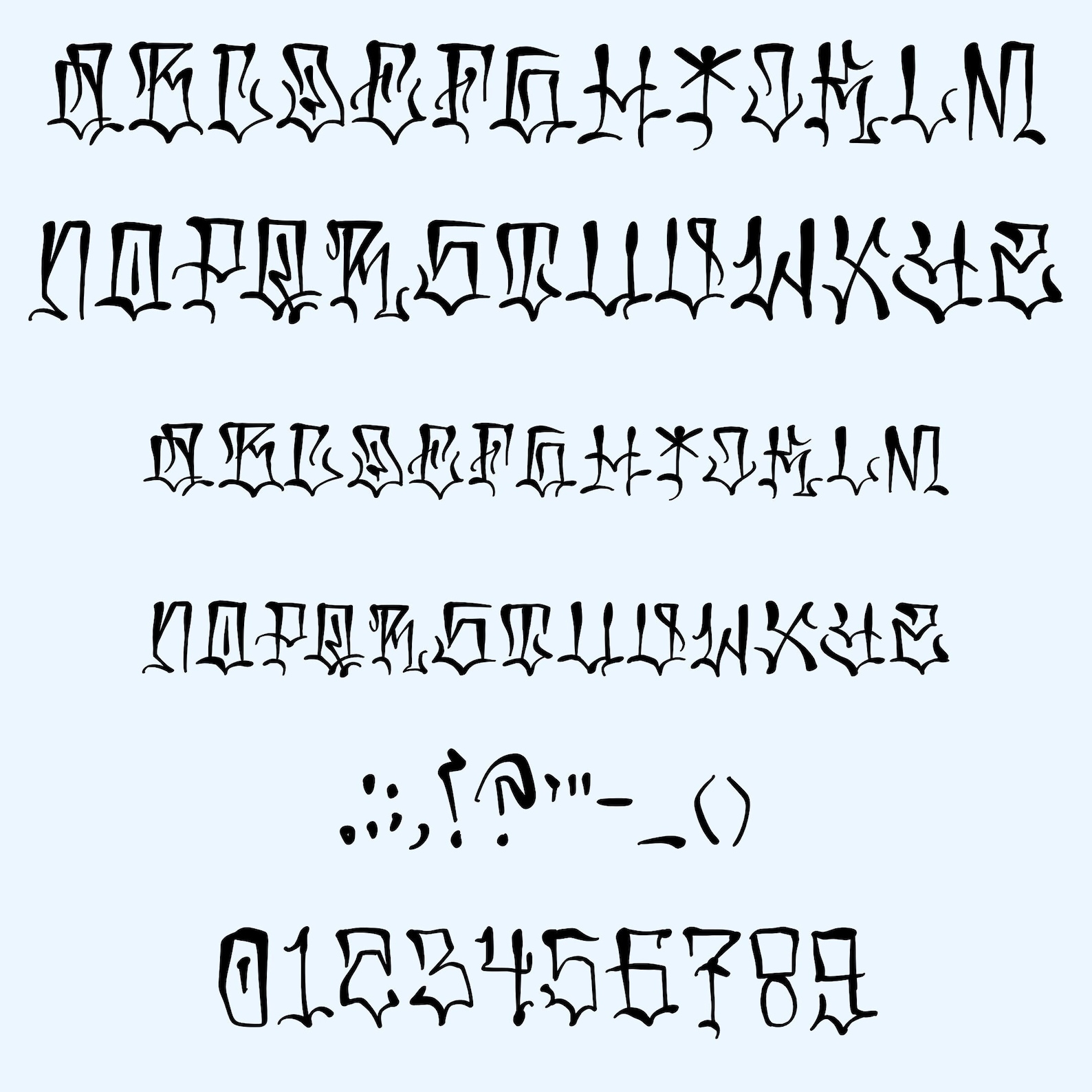 Los Angeles Cholo Graffiti Style .OTF Font | Hand Drawn Typeface ...