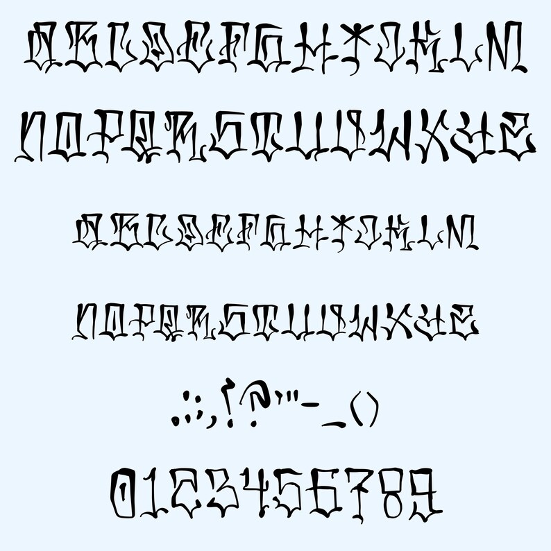 Los Angeles Cholo Graffiti Style .OTF Font | Hand Drawn Typeface ...