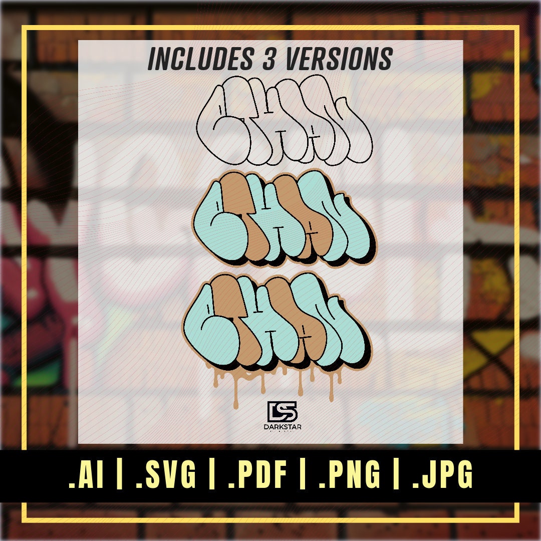 Ethan - Custom Graffiti Throw up Bubble Letters | Layered Editable SVG ...