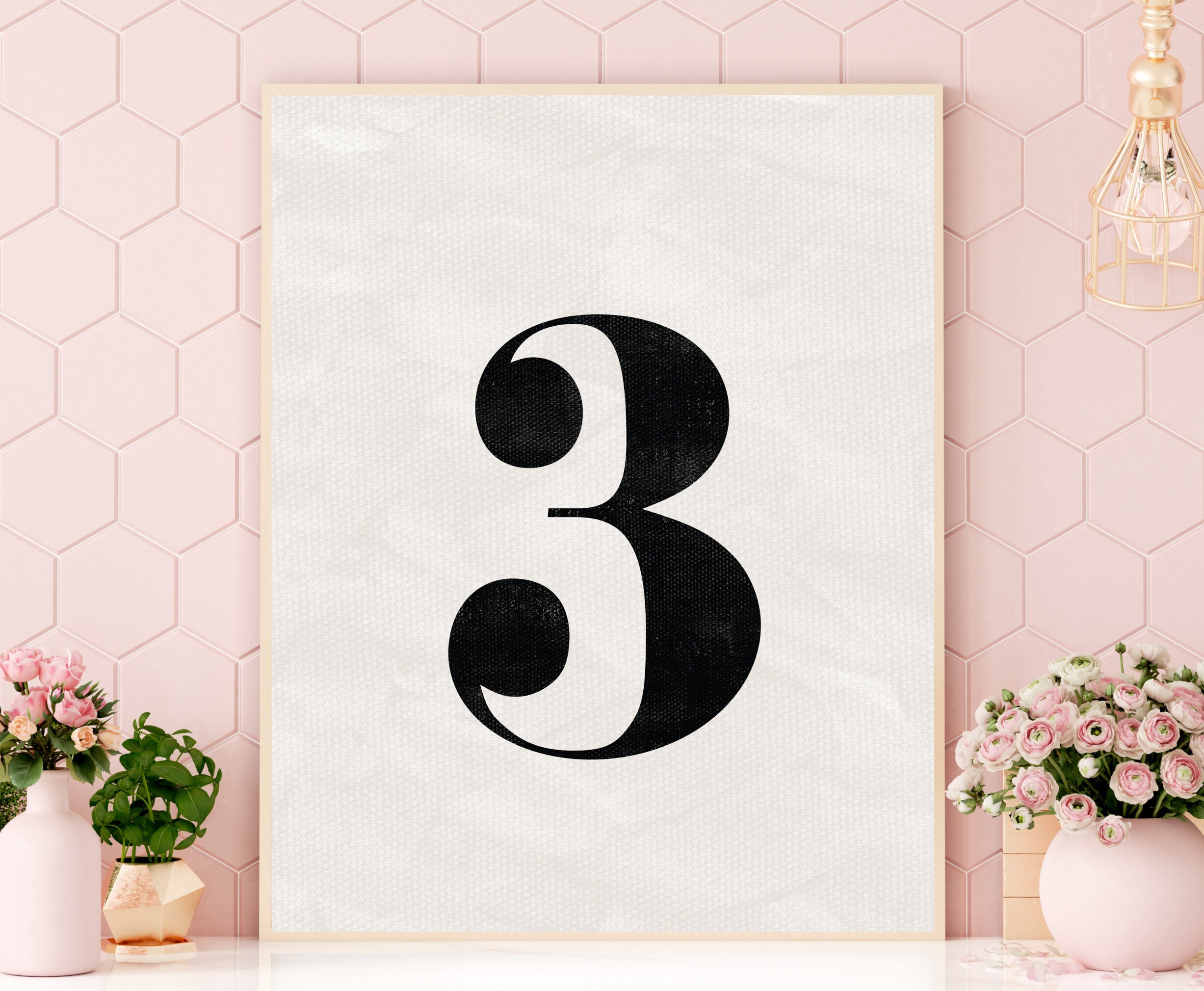 Number 3 Three Printable Number Sign Printable - Etsy Australia