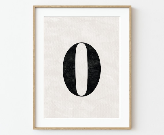 Number 0 Zero Printable Number Sign Printable Scandinavian | Etsy