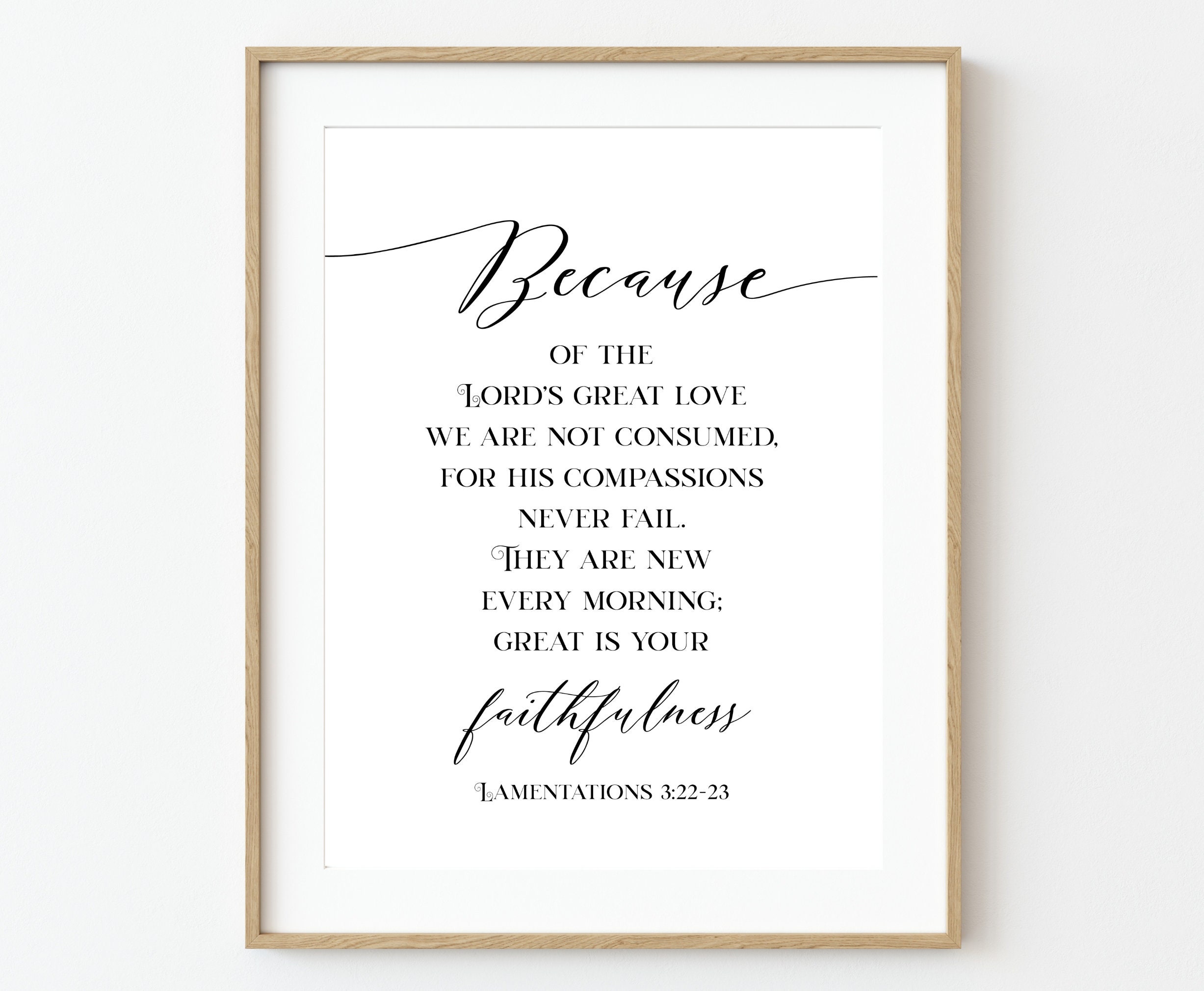 Lamentation 3:22 Print - Etsy