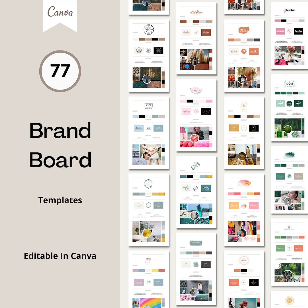 Brand Board, Branding Template, Logo Kit, Business Branding Template ...