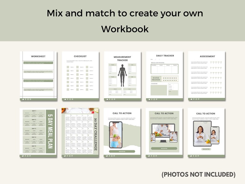 Nutrition Workbook Template Nutrition Ebook Template Health - Etsy