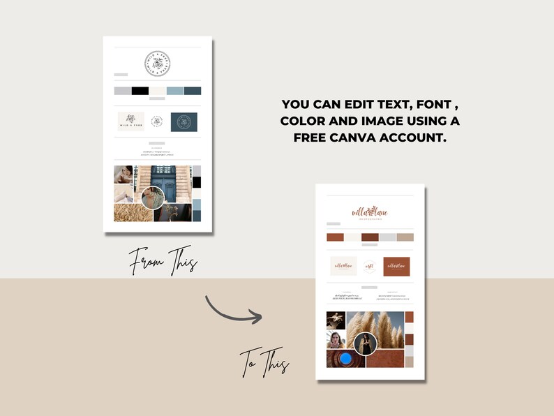 Brand Board, Branding Template, Logo Kit, Business Branding Template ...