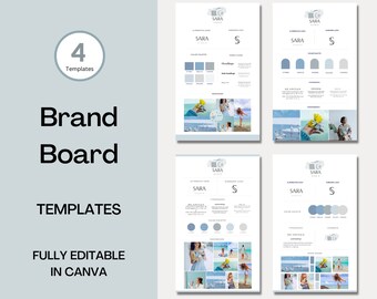 Brand Kit Template Mini Brand Board Template Premade Neutral Branding ...