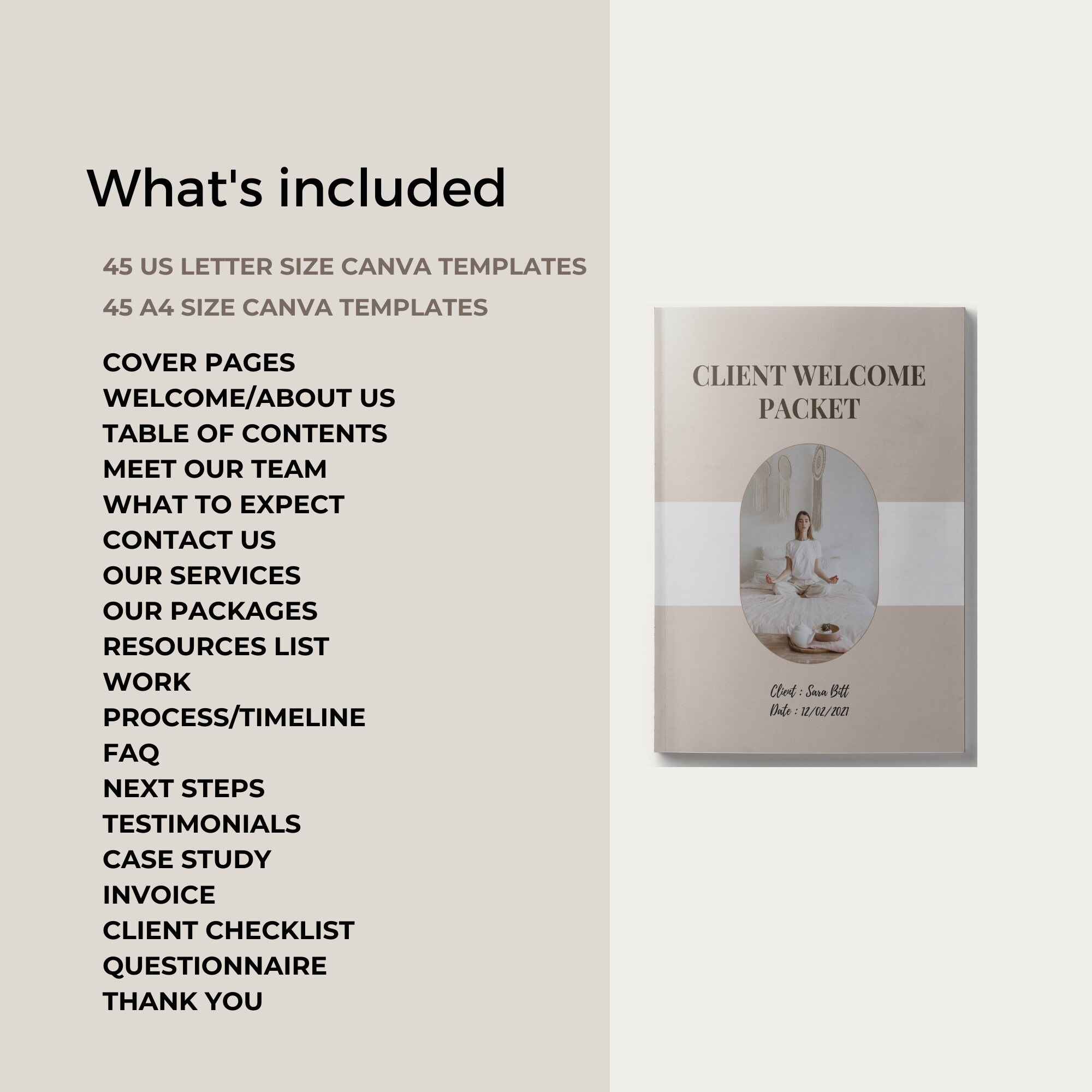 Client Welcome Packet , Client Welcome Kit , Canva Coach Template ...