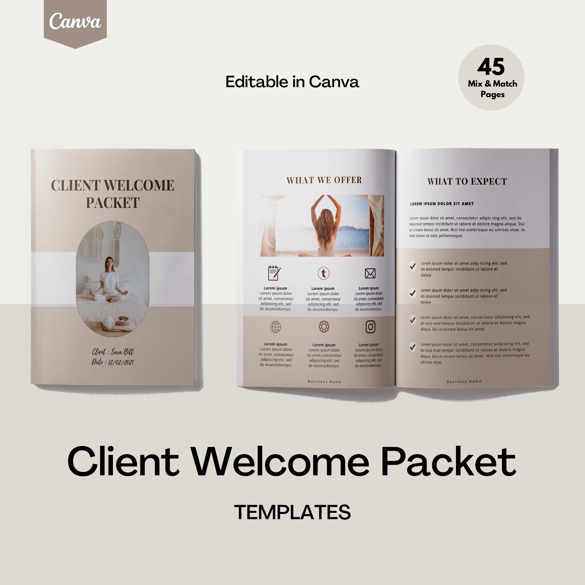 Client Welcome Packet , Client Welcome Kit , Canva Coach Template , Welcome Packet , Welcome ...